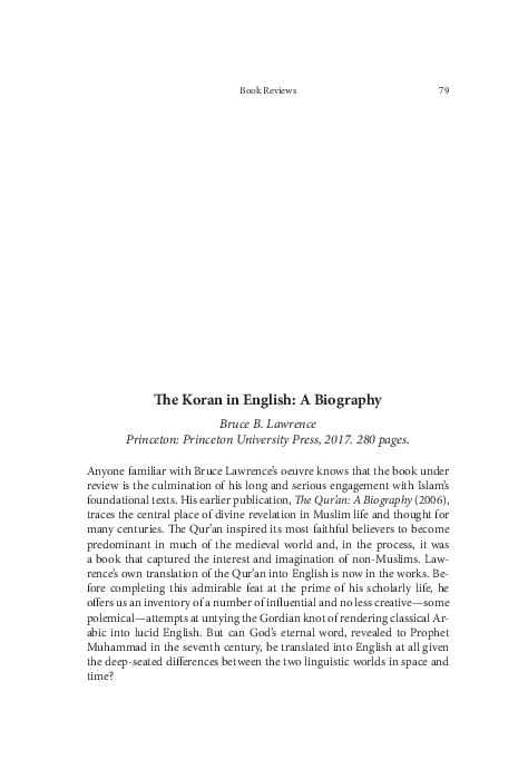 (PDF) The Koran in English