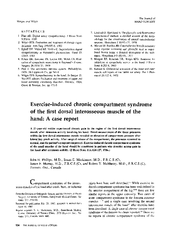 (PDF) Exercise-induced chronic compartment syndrome of the first dorsal ...