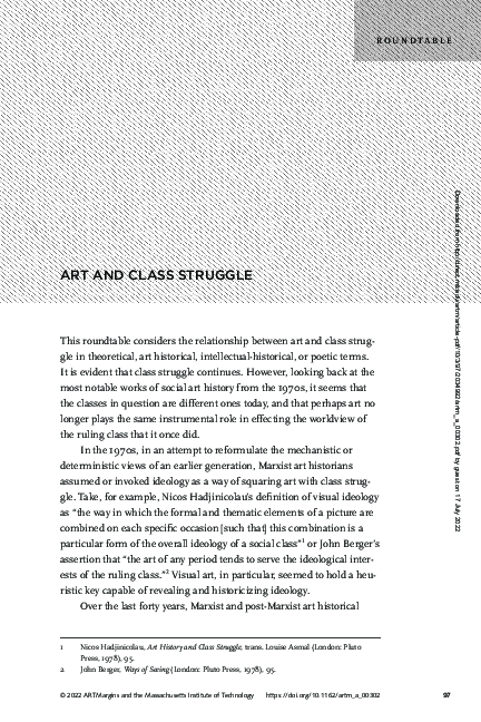 (PDF) Art and Class Struggle