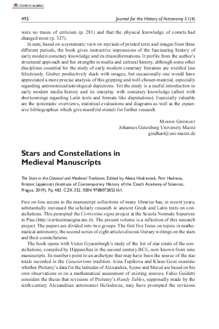 (PDF) Stars and Constellations in Medieval Manuscripts