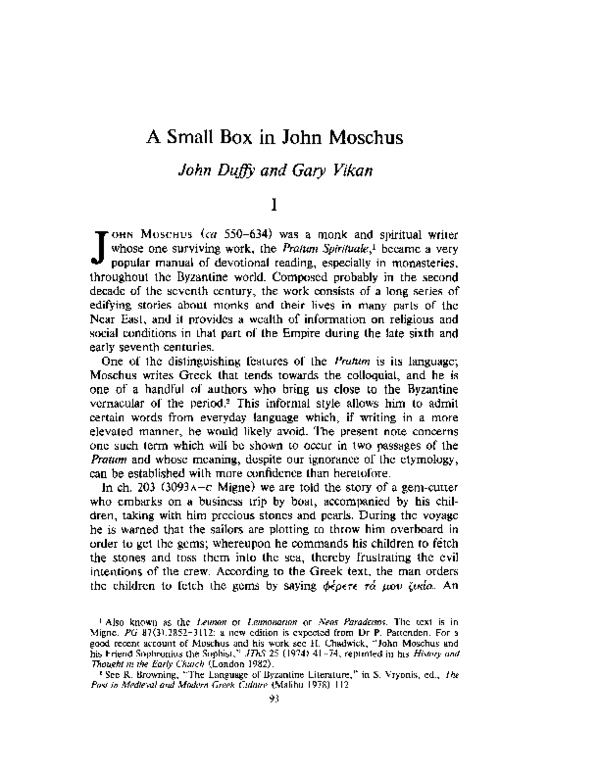 (PDF) A Small Box in John Moschus