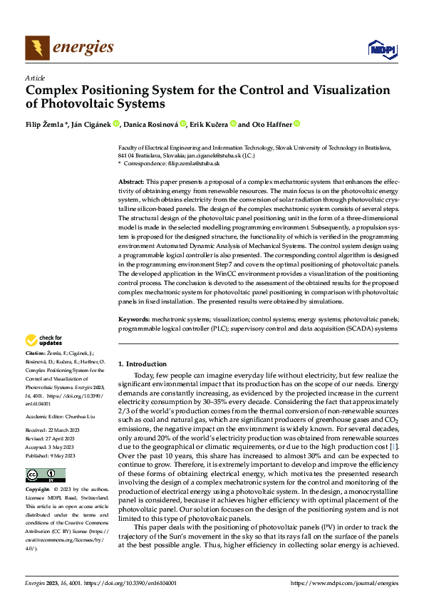 (PDF) Complex Positioning System for the Control and Visualization of ...