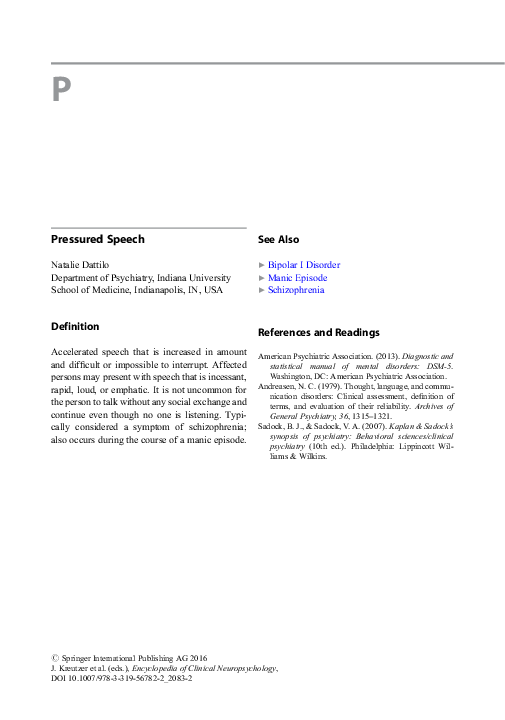 (PDF) Pressured Speech