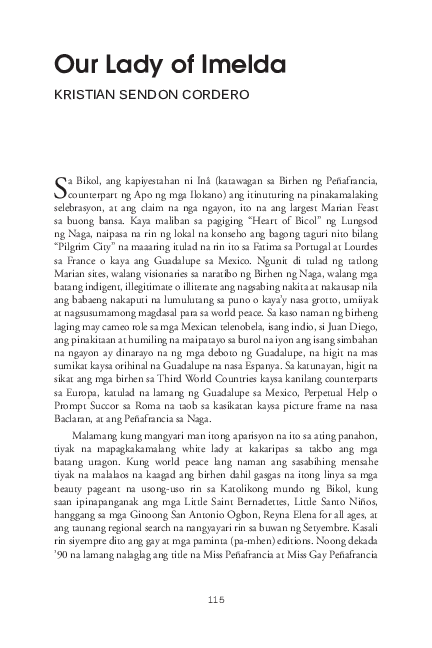 (PDF) Our Lady of Imelda
