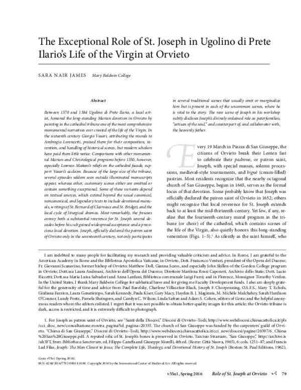 (PDF) The Exceptional Role of St. Joseph in Ugolino di Prete Ilario’s ...