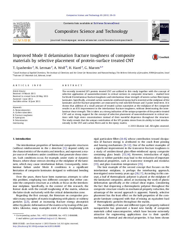 (PDF) Improved Mode II delamination fracture toughness of composite ...