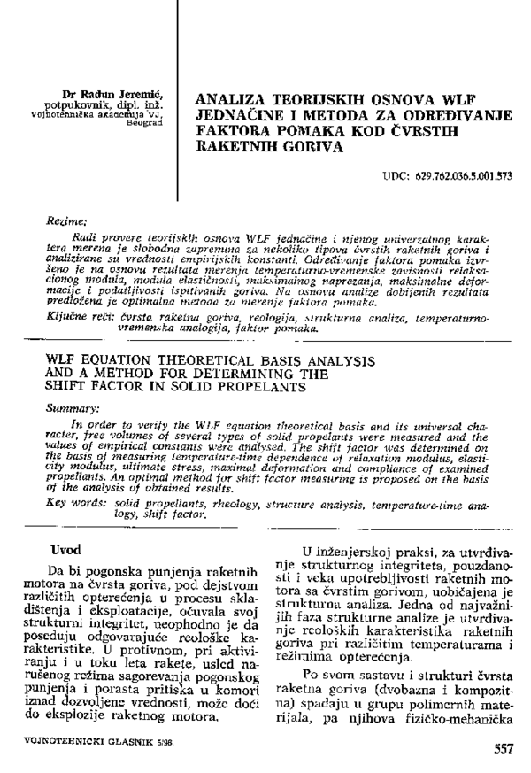 (PDF) WLF equation theoretical basis analysis and a method for ...