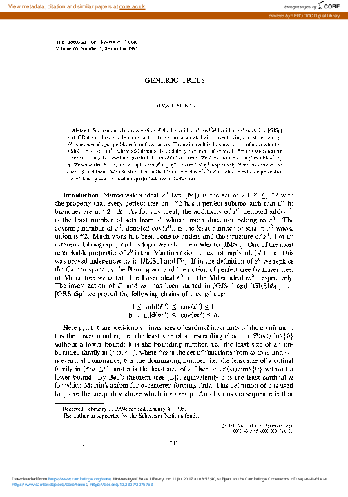 Pdf Generic Trees