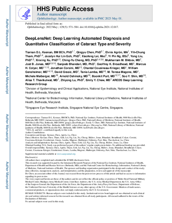 (PDF) DeepLensNet: Deep Learning Automated Diagnosis and Quantitative ...