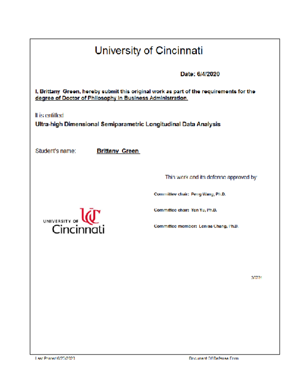 Pdf Ultra High‐dimensional Semiparametric Longitudinal Data Analysis Tianhai Zu