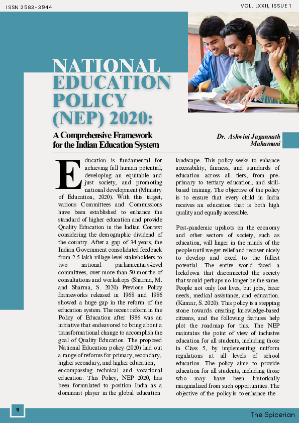 (PDF) National Educational Policy (NEP) 2020