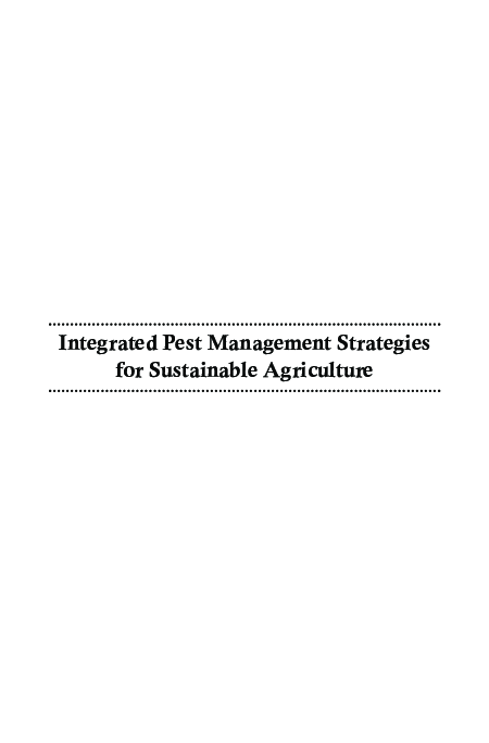 (PDF) Integrated Pest Management Strategies for Sustainable Agriculture
