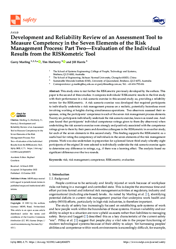(PDF) Development and Reliability Review of an Assessment Tool to ...