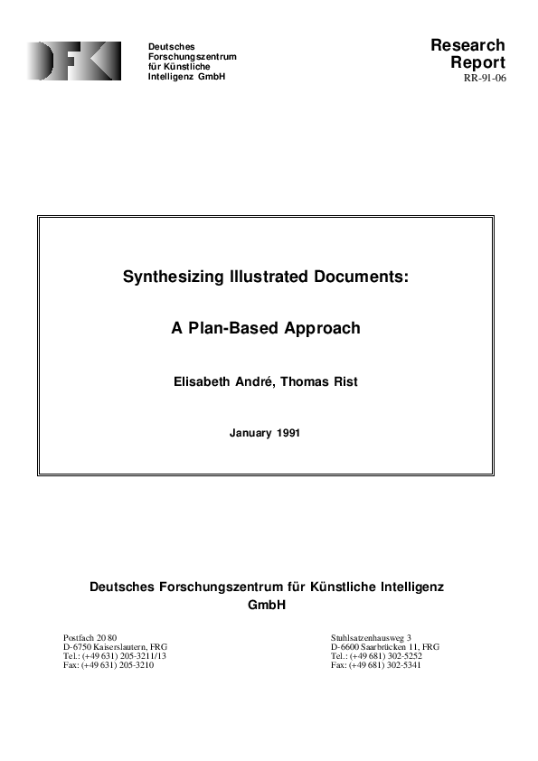 (PDF) Synthesizing illustrated documents : a plan-based approach