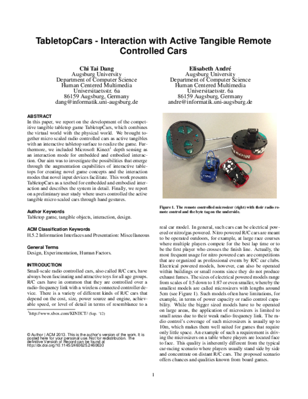 (PDF) TabletopCars