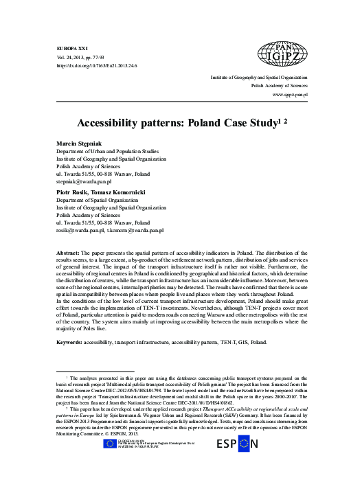 (PDF) Accessibility patterns: Poland Case Study