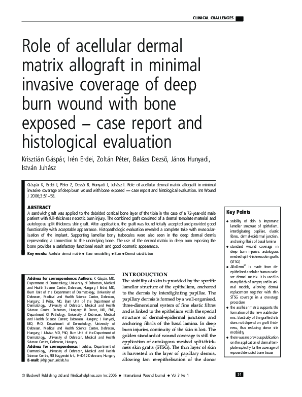 (PDF) Role of acellular dermal matrix allograft in minimal invasive ...