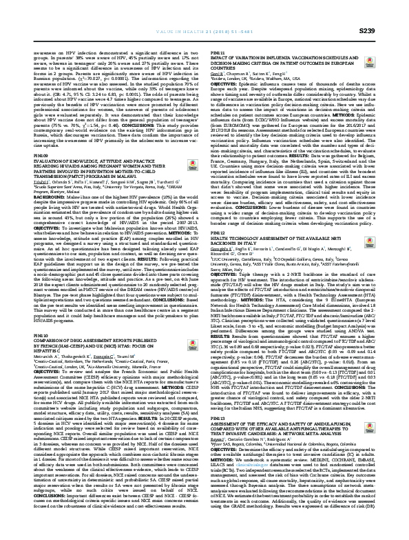 (PDF) PIN112 - Health Technology Assessment of the Available Nrti ...