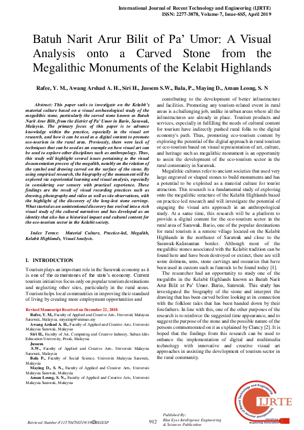 (PDF) Batuh Narit Arur Bilit of Pa’ Umor : A Visual Analysis onto a Carved Stone from the ...
