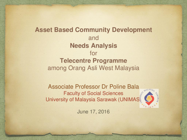 (PDF) Asset Based Community Development and Needs Analysis for ...