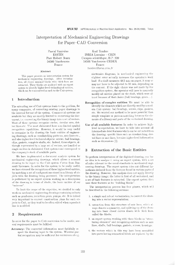 (PDF) Interpretation of Mechanical Engineering Drawings for Paper-CAD ...