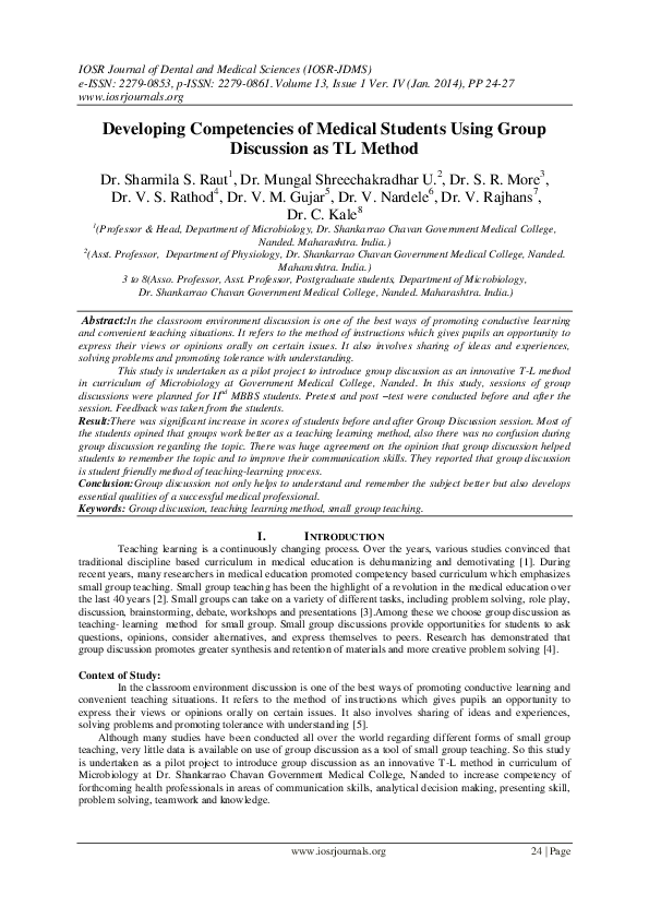 (PDF) Developing Competencies of Medical Students Using Group ...