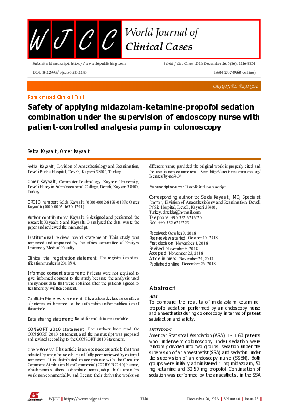 (PDF) Safety of applying midazolam-ketamine-propofol sedation ...