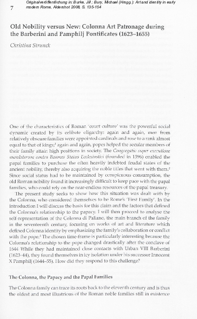 (PDF) Old nobility versus new. Colonna art patronage during the ...