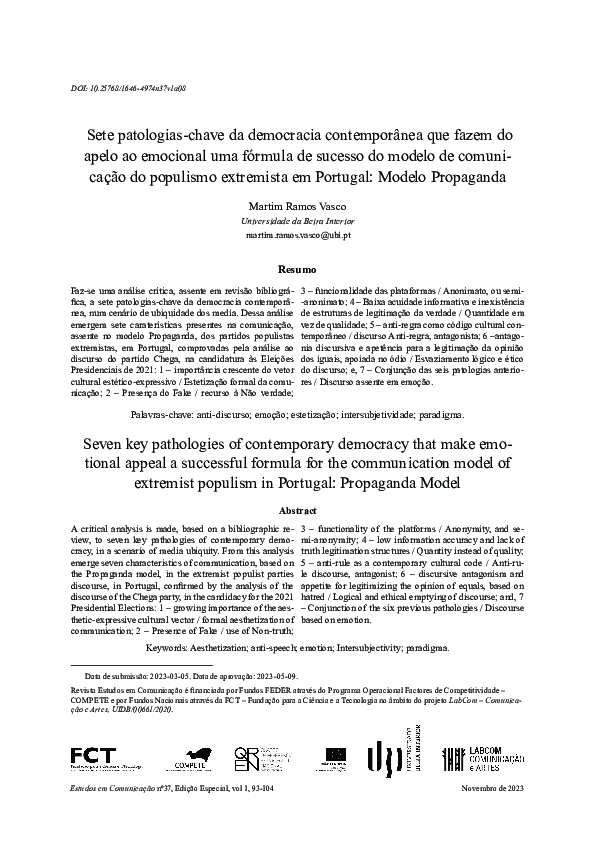 (PDF) Sete patologias-chave da democracia contemporânea que fazem do ...