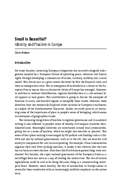 (PDF) Small is Beautiful?