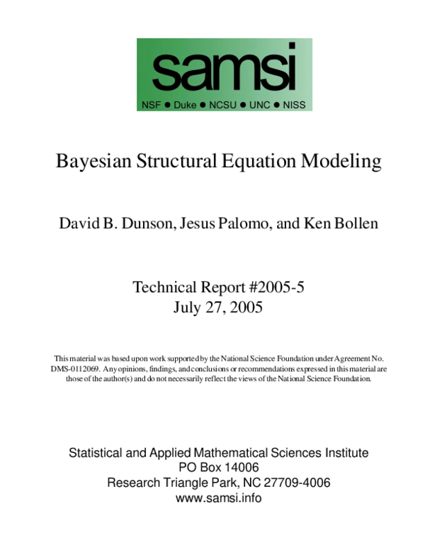 Pdf 8 Bayesian Structural Equation Modeling