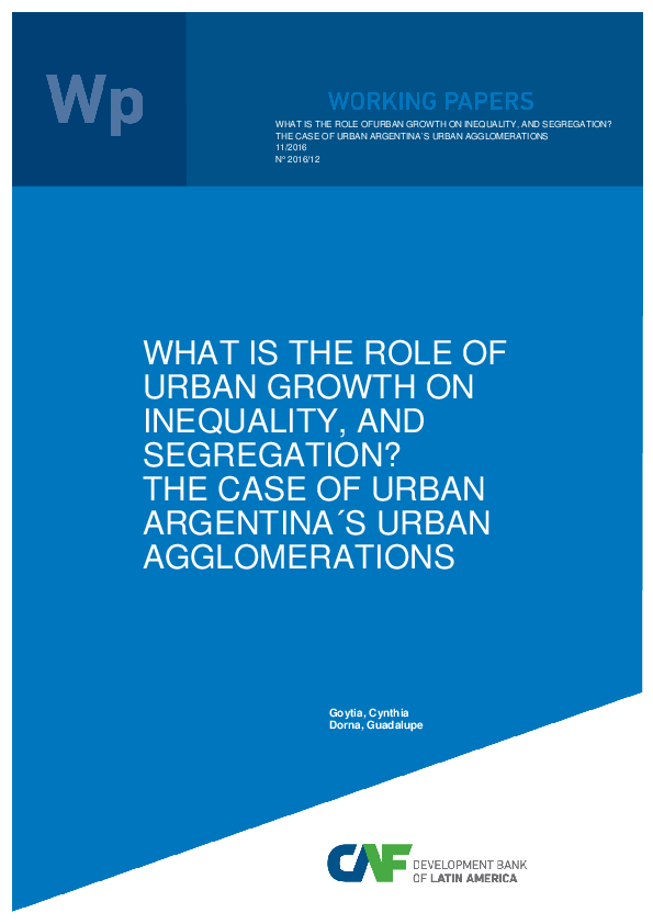 (PDF) What is the Role of Urban Growth on Inequality, and Segregation ...