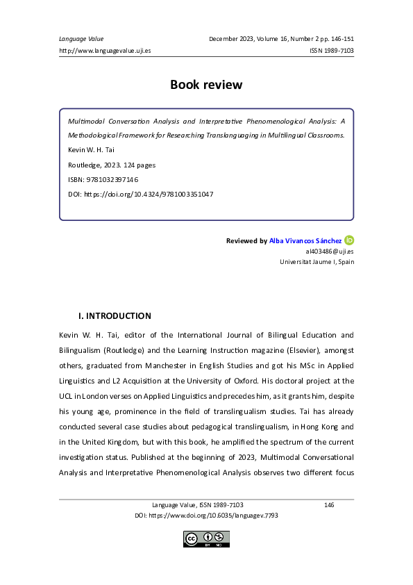 (PDF) Multimodal Conversation Analysis and Interpretative ...