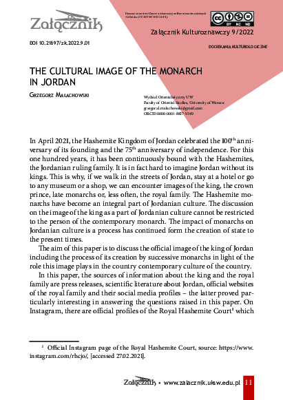 (PDF) The Cultural Image of the Monarch in Jordan