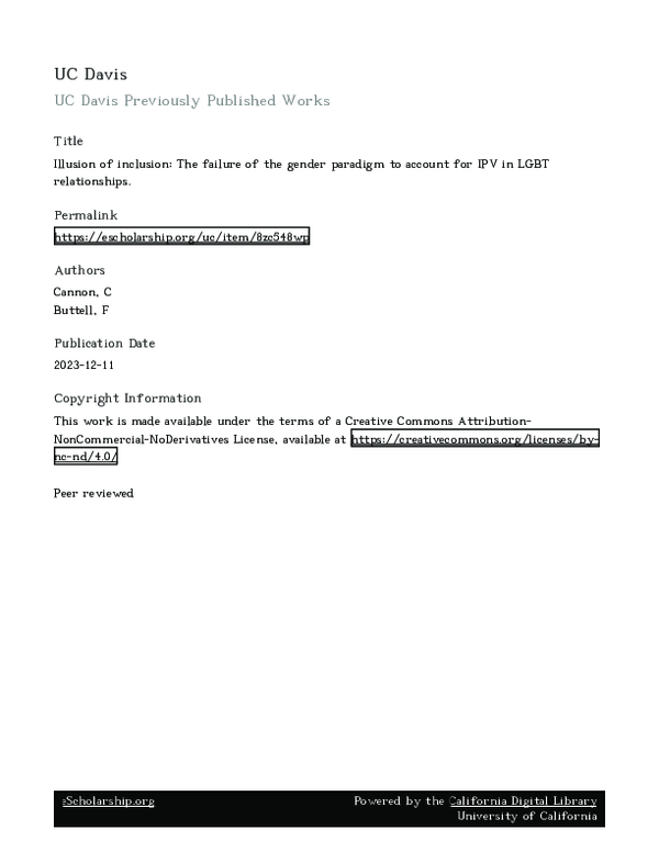 (PDF) Illusion of inclusion: The failure of the gender paradigm to ...