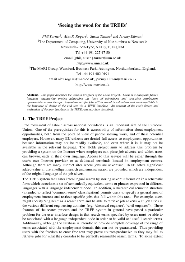 (PDF) Seeing the wood for the TREEs