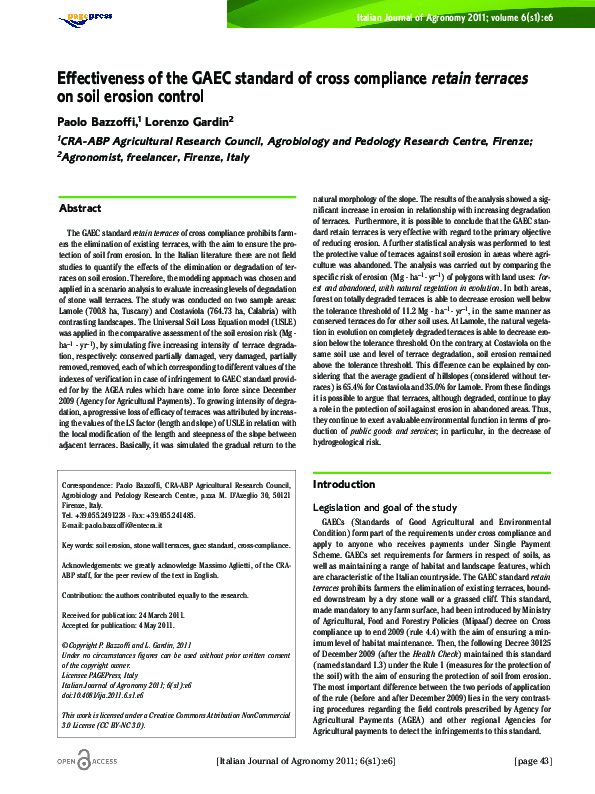 (PDF) Effectiveness of the GAEC standard of cross compliance retain ...