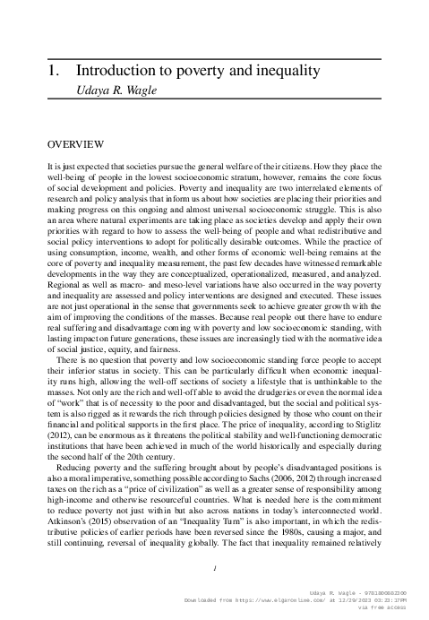 (PDF) Introduction to poverty and inequality