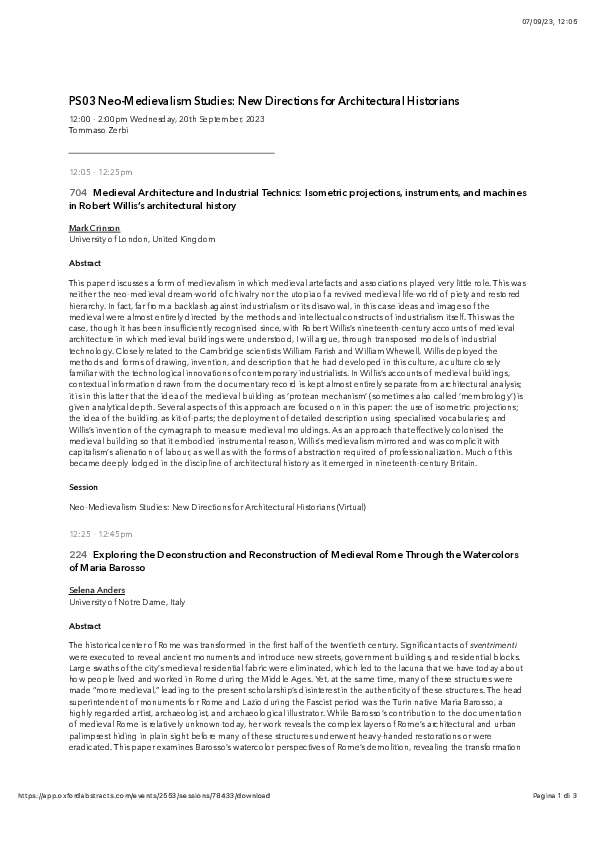 (PDF) Neo-Medievalism Studies: New Directions for Architectural Historians