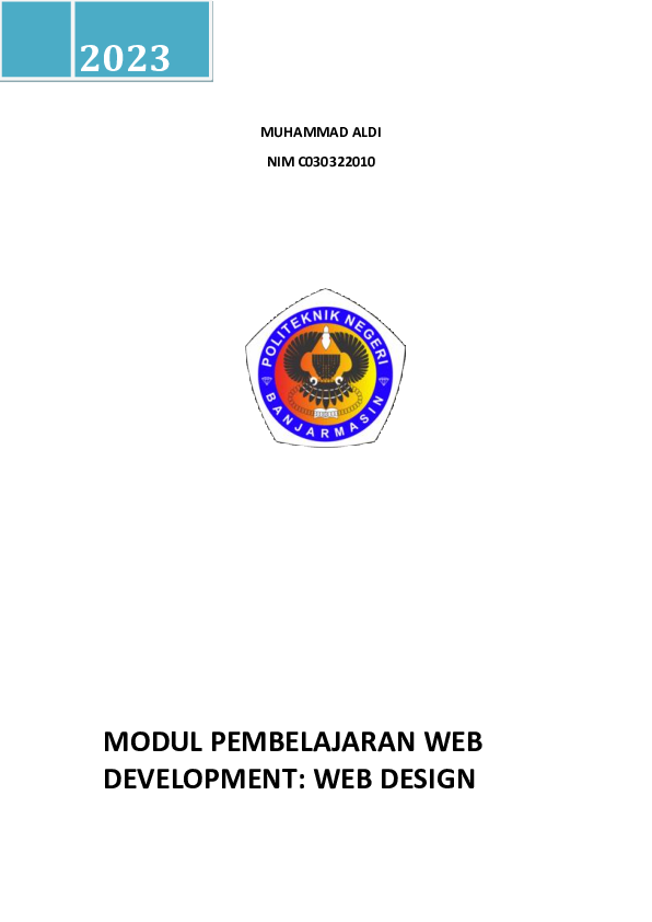 (PDF) Modul Pembelajaran Web Development: Web Design