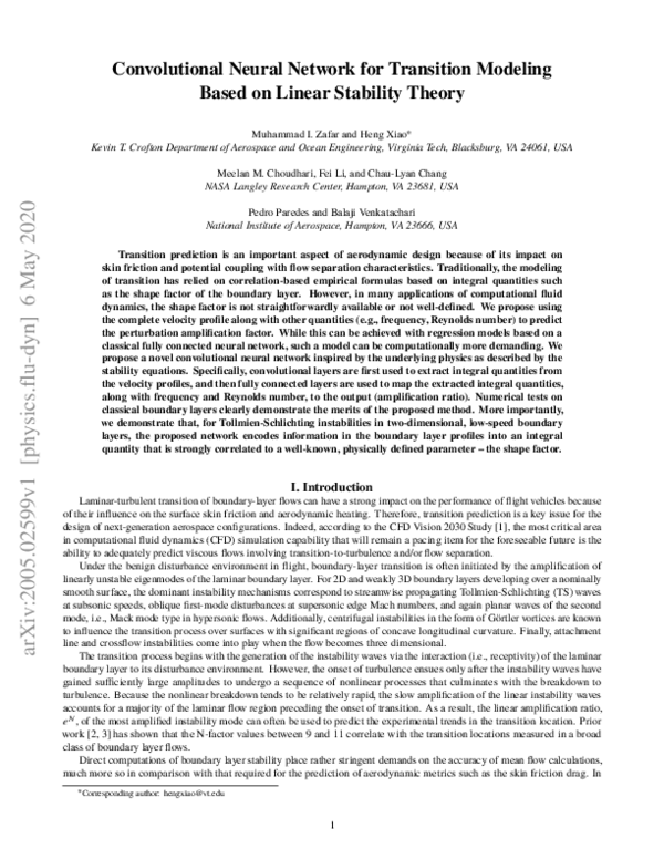 Pdf Convolutional Neural Network For Transition Modeling Based On