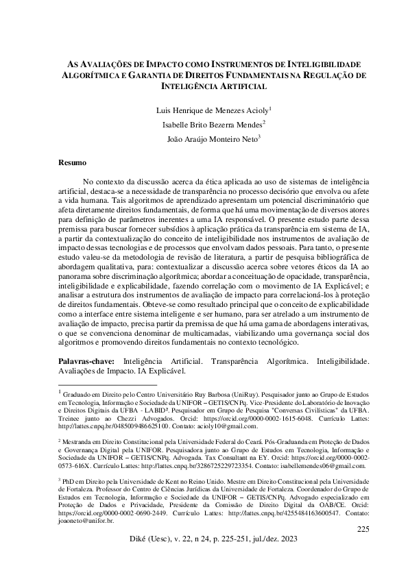 (PDF) As Avaliações de Impacto como Instrumentos de Inteligibilidade ...