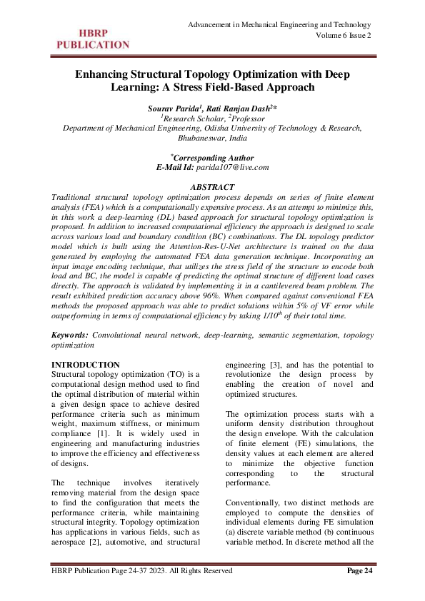 (PDF) Enhancing Structural Topology Optimization with Deep Learning: A Stress Field-Based Approach