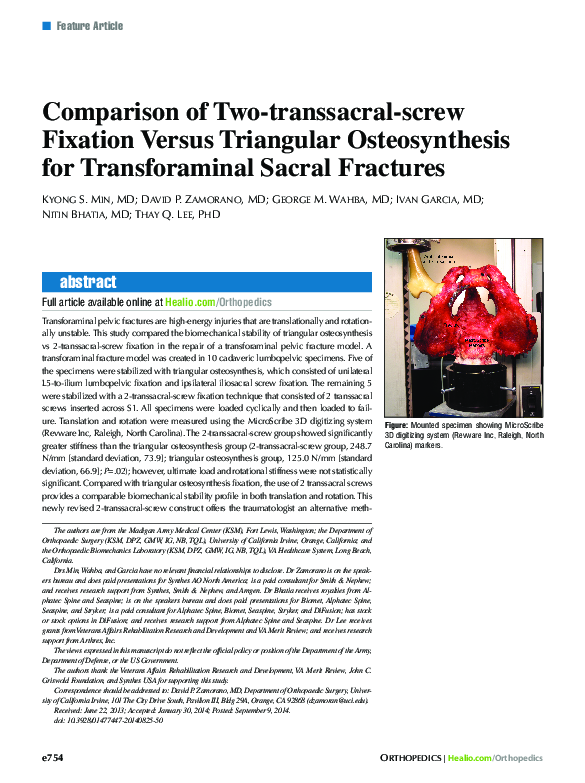 (PDF) Comparison of two-transsacral-screw fixation versus triangular ...