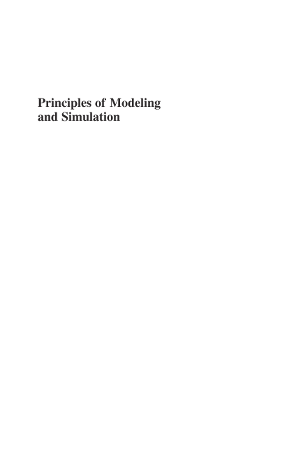 (PDF) Principles of Modeling and Simulation