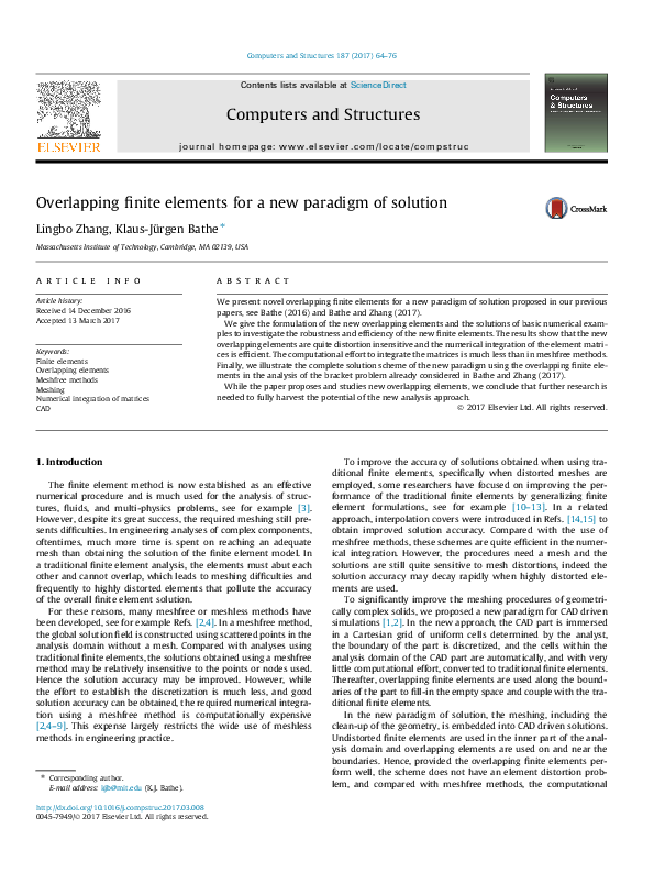 (PDF) Overlapping finite elements for a new paradigm of solution