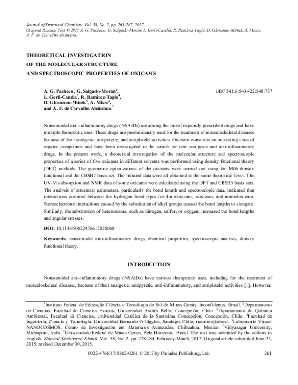(PDF) Theoretical investigation of the molecular structure and ...