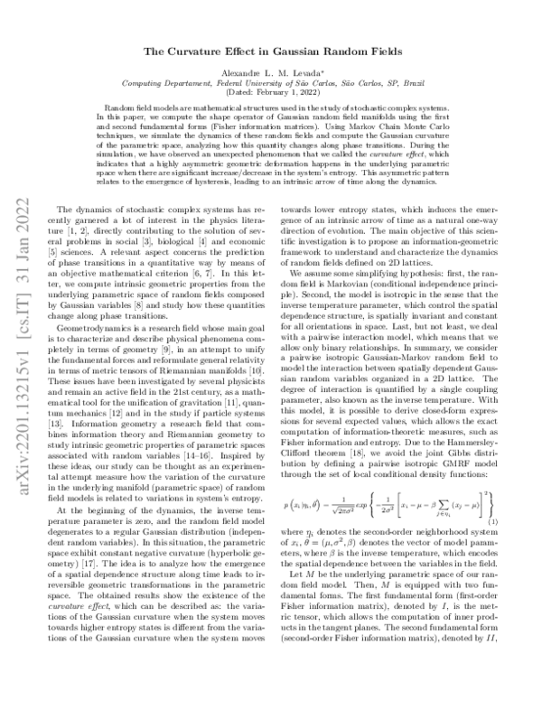 (PDF) The Curvature Effect in Gaussian Random Fields