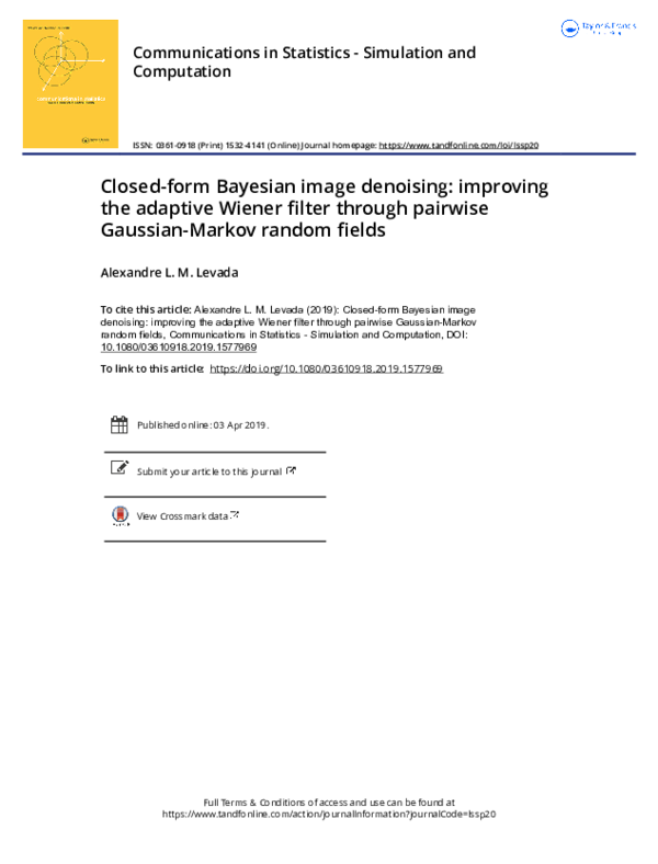 (PDF) Closed-form Bayesian image denoising: improving the adaptive ...