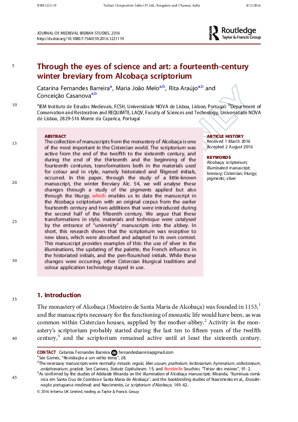 (PDF) Through the eyes of science and art: a fourteenth-century winter ...